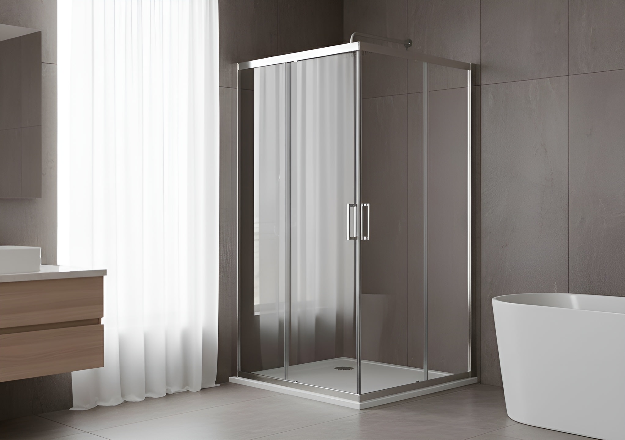 Mampara de ducha angular Emma | Solomamparas