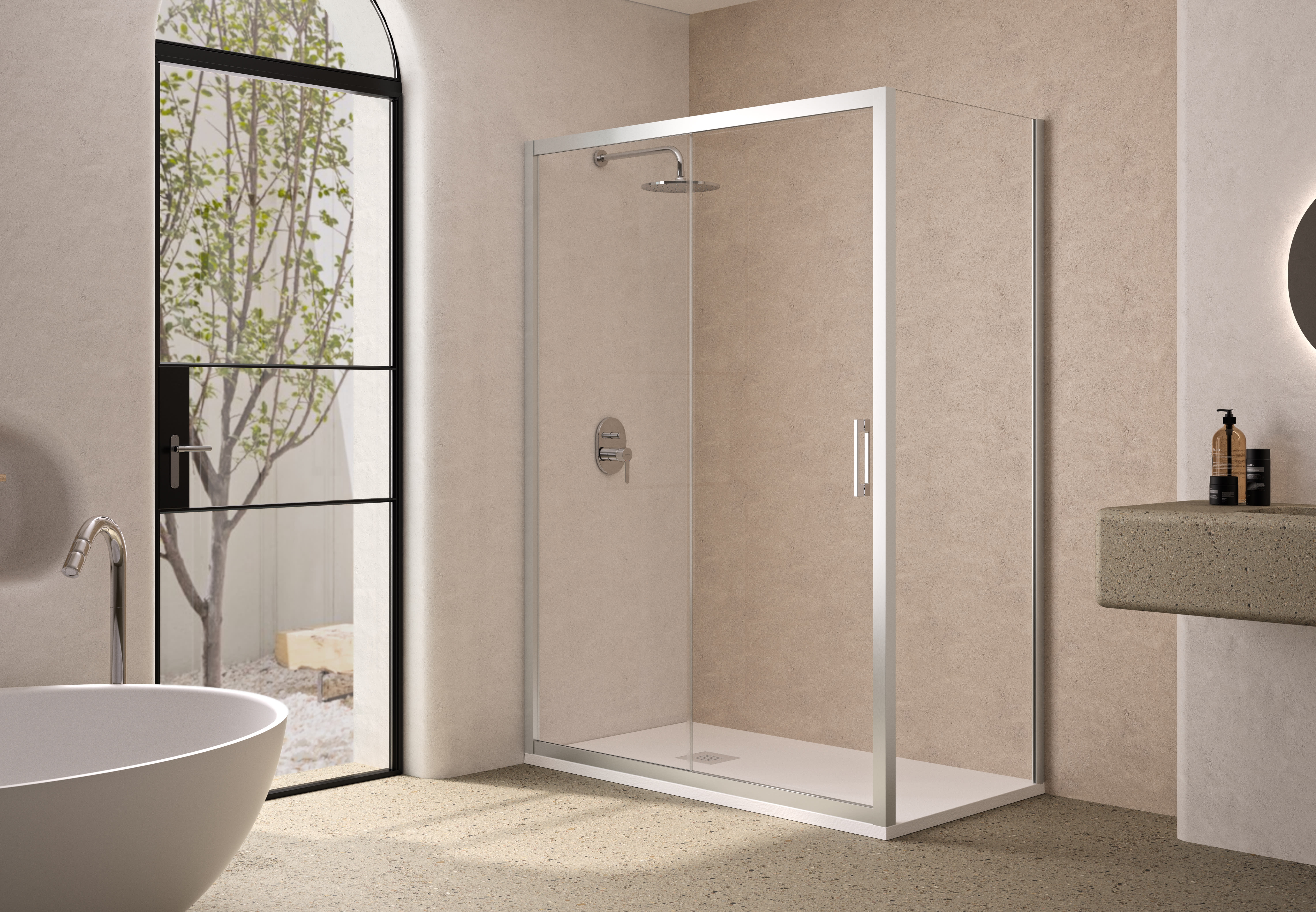 Mampara angular Doccia Edimburgo ST: estilo moderno