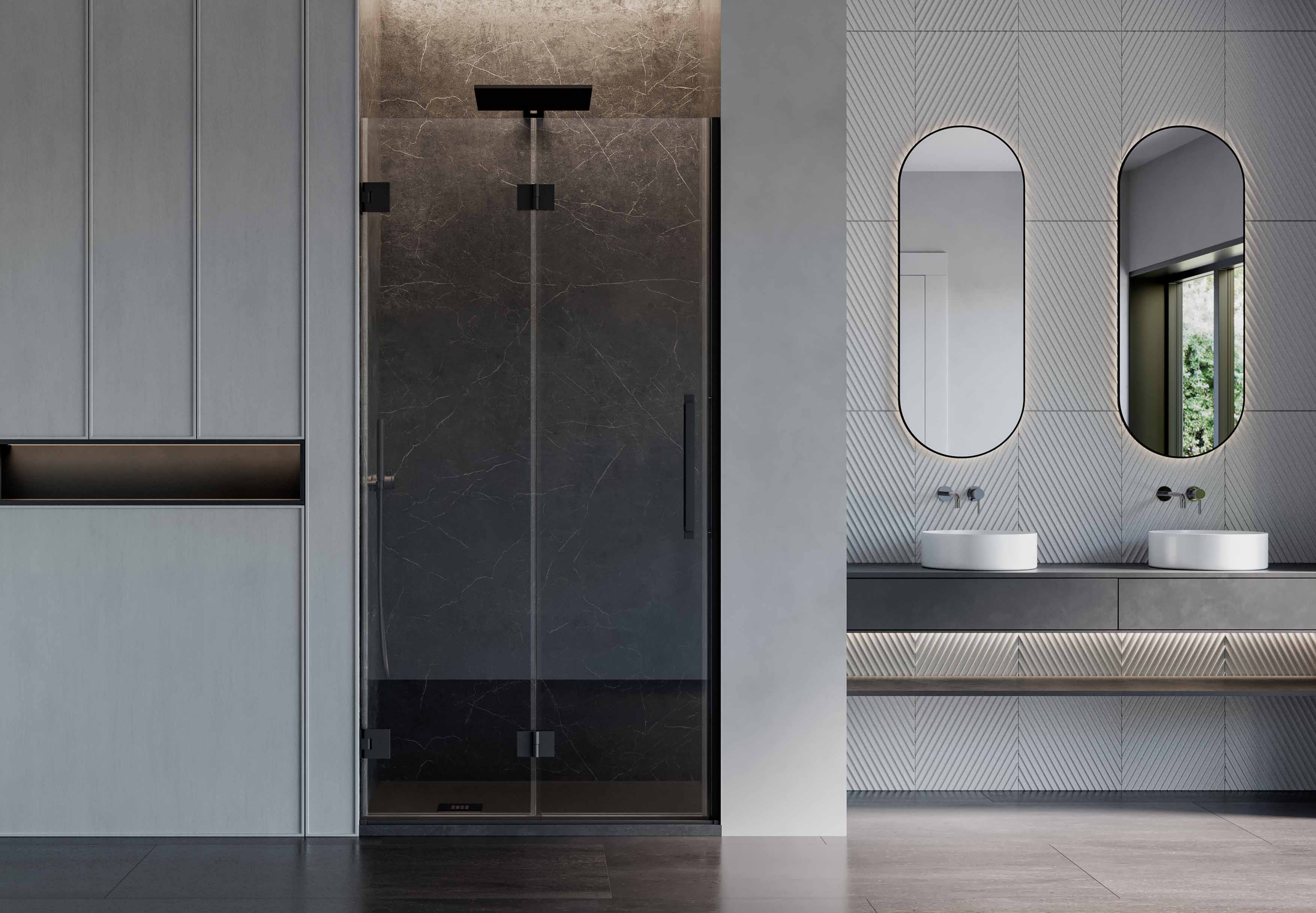 Mampara frontal Profiltek Glam GL218: calidad y confort