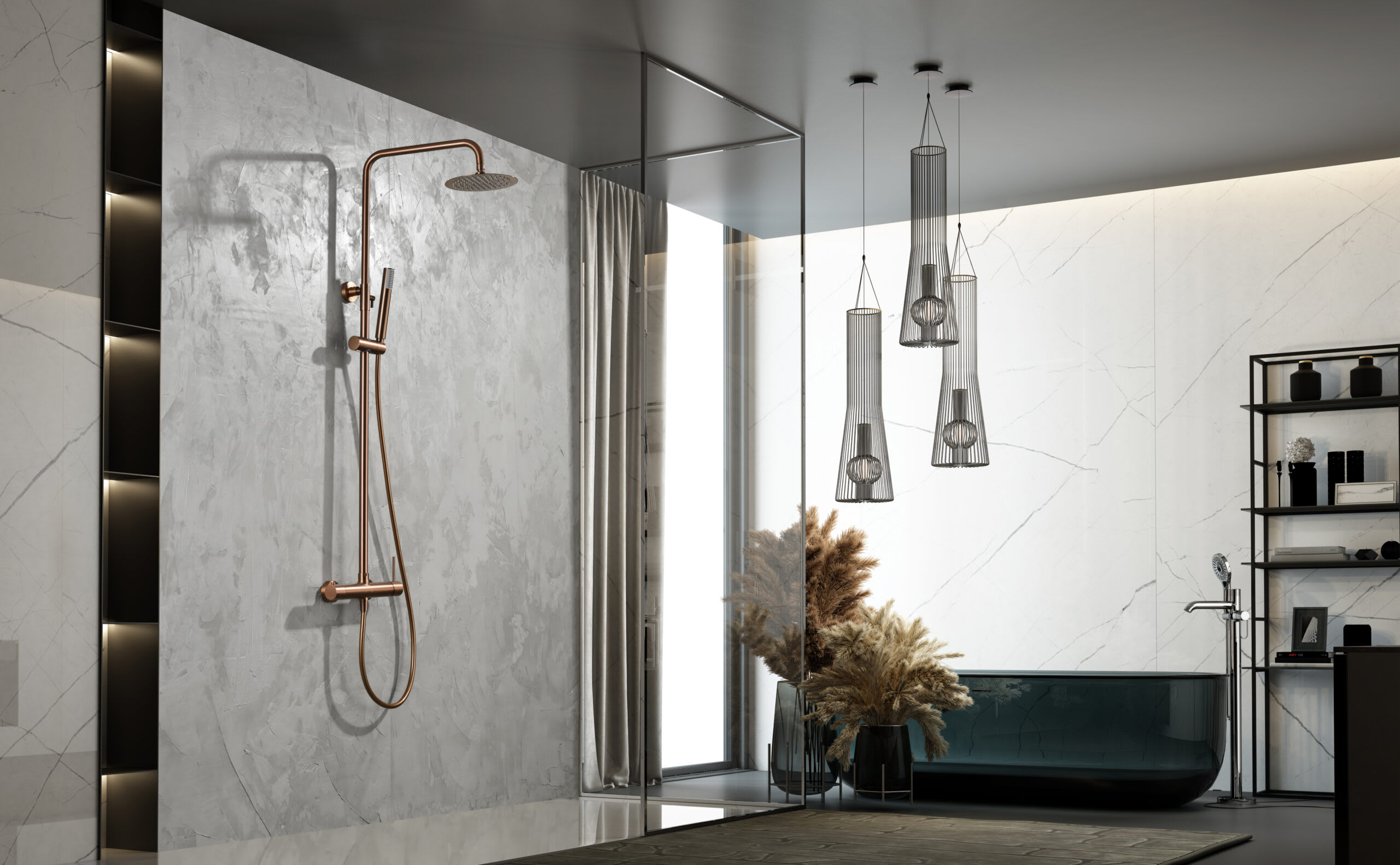 Conjunto de ducha y baño Imex Monza Monomando | Solomamparas